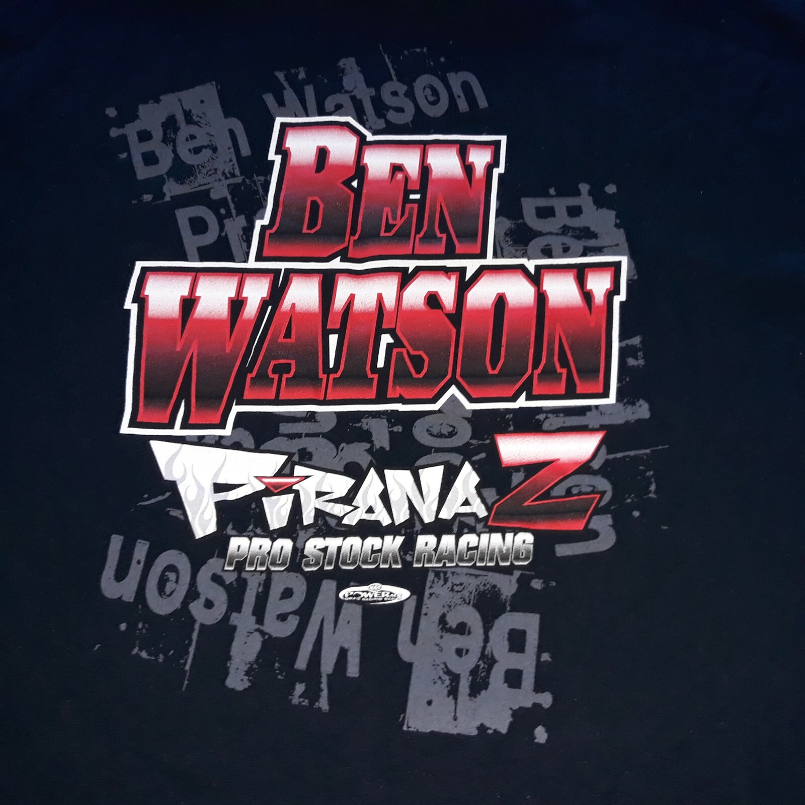 Ben Watson Pro Stock 2008 PiranaZ Racing Shirt NHRA Adult SZ 2 XL 100% ...