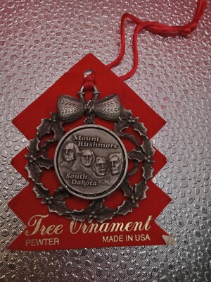 Mount Rushmore Pewter Tree Ornament - South Dakota - Made in USA | eBay
