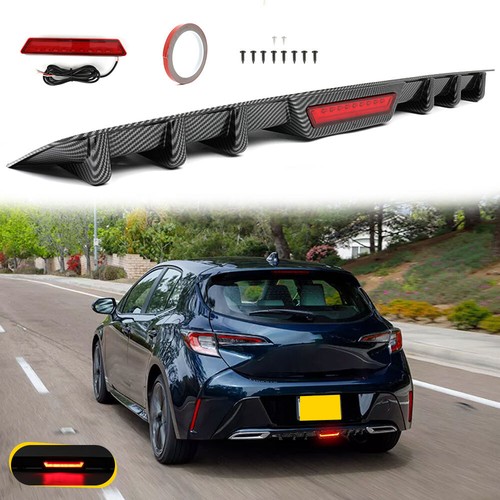For Toyota Corolla Hatchback Rear Bumper Diffuser Spoiler Splitter w ...