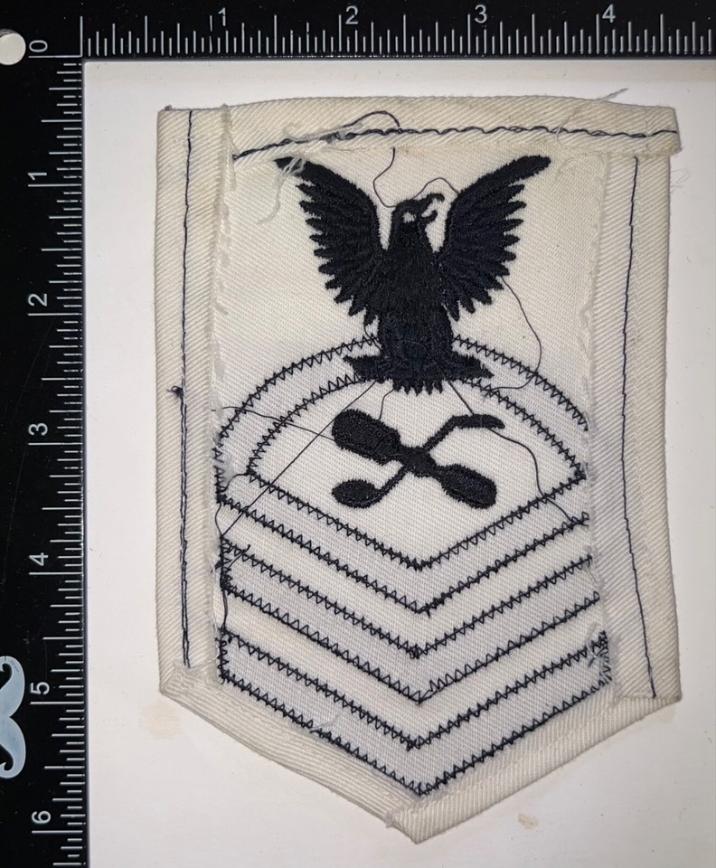 USN US Navy Molder Chief Petty Officer CPO White Rate Patch | eBay
