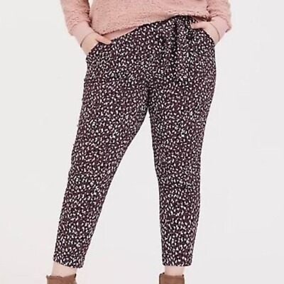 torrid Tapered Cig Leg Dress Pants sz Torrid 2 Purple Leopard Spotted ...