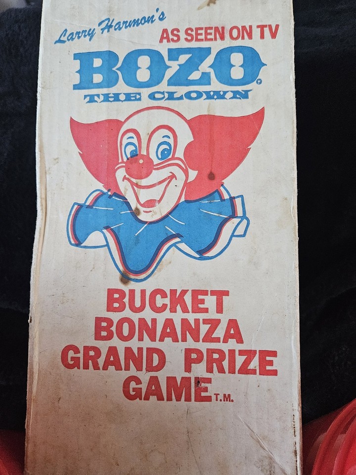 VINTAGE BOZO Bucket Bonanza Grand Prize Game (Box Buckets, Strap And ...
