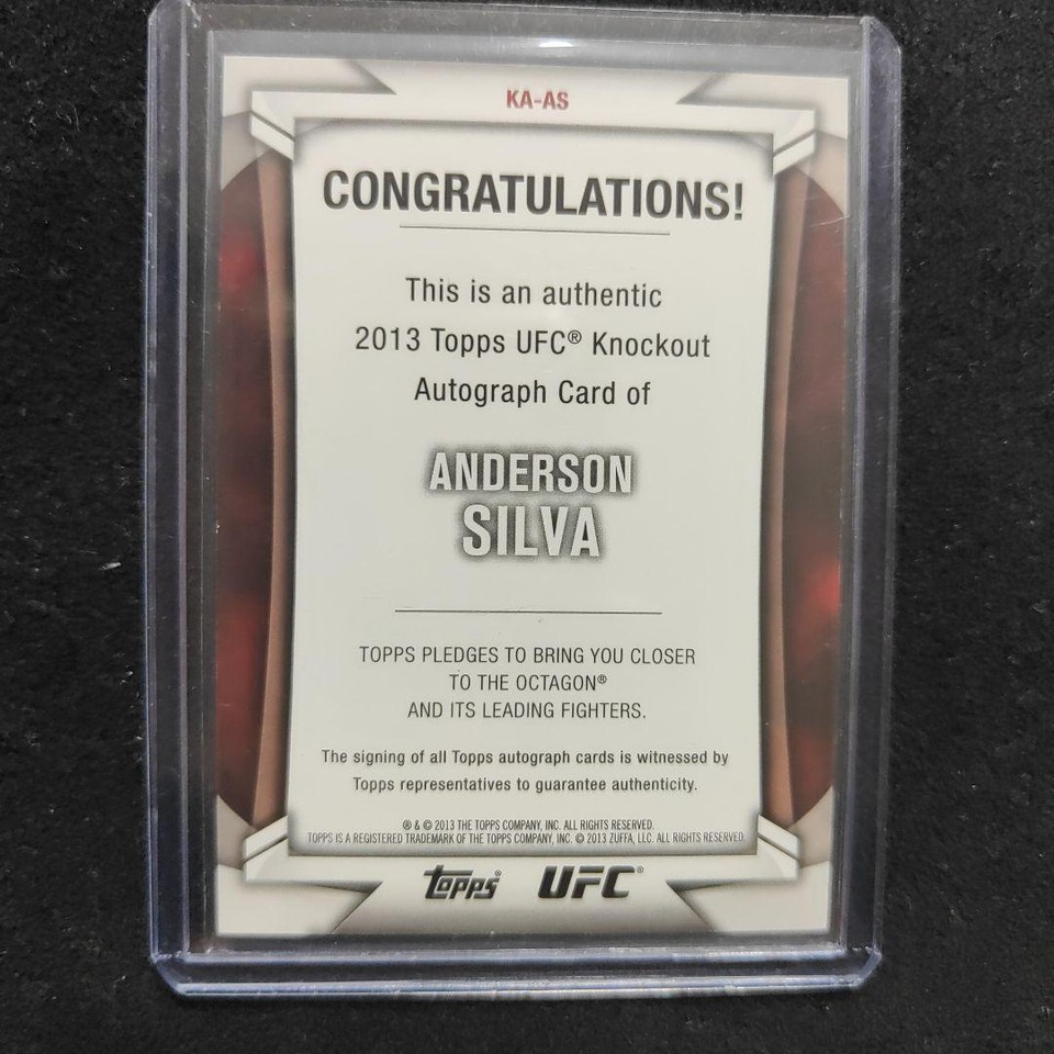 UFC Anderson Silva Topps 2013 sign 766454 | eBay