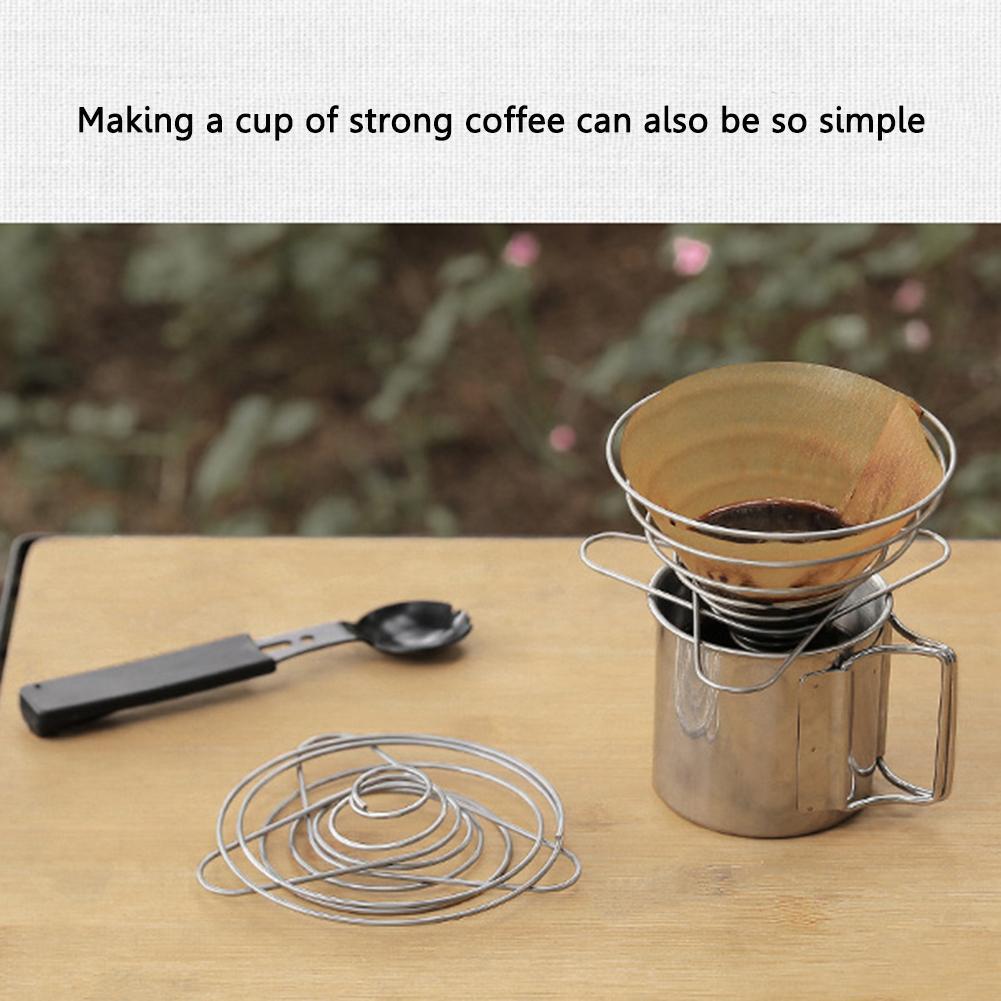 2Pcs Steel Coffee Dripper Stand Holder Foldable Camping Coffee Filter ...