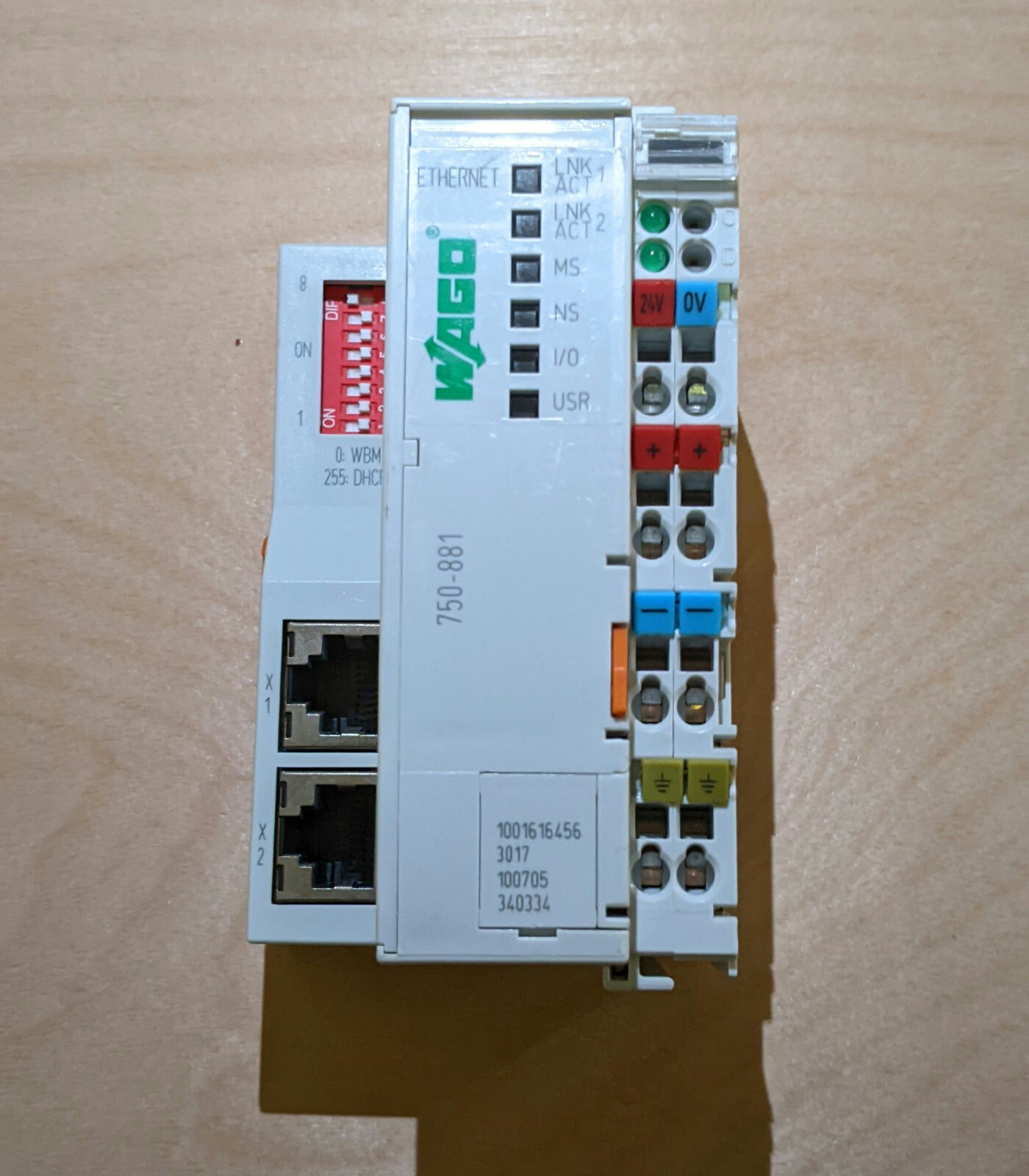 WAGO 750-881 PLC - ETHERNET Programmable Fieldbus Controller 32-bit CPU ...