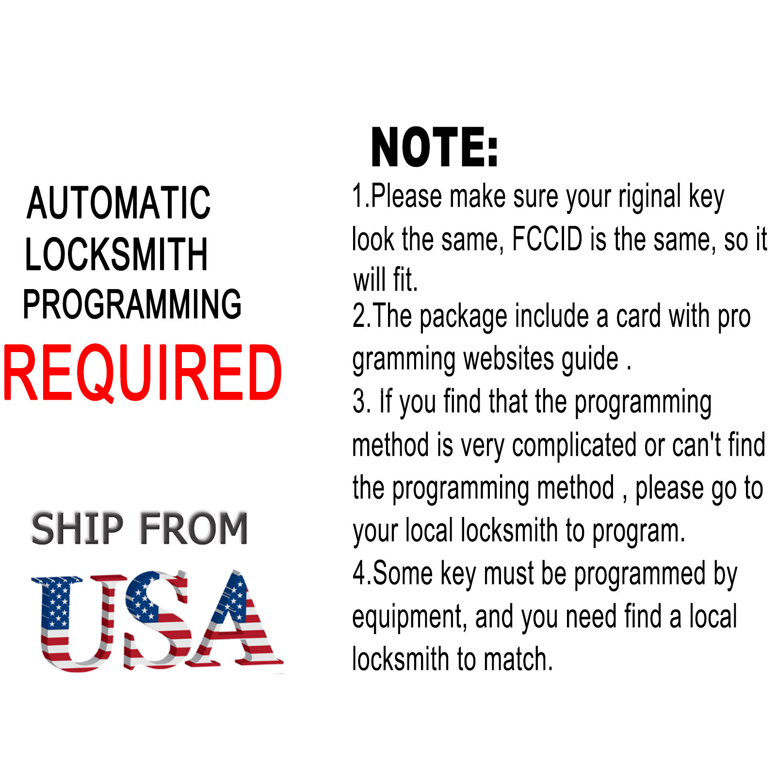 Replacement Remote Key Fob for RAM ProMaster City 2015 2016 2017 2018 ...