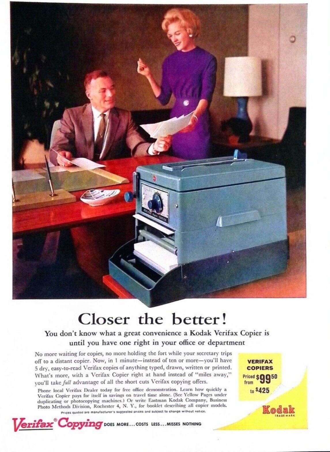 RARE, Vintage Verifax Kodak Copier Model D, Original Eastman Kodak ...