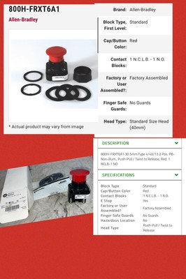 Pushbutton - Red Push-Pull