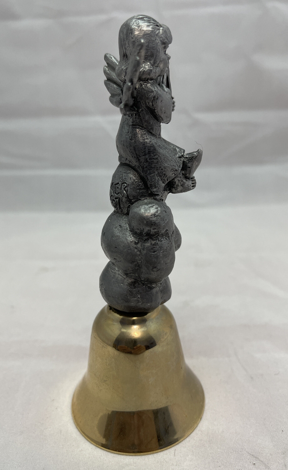 Micheal Ricker Pewter Angel Bell Signed And Numbered “Lyndsey”. 5.5 ...