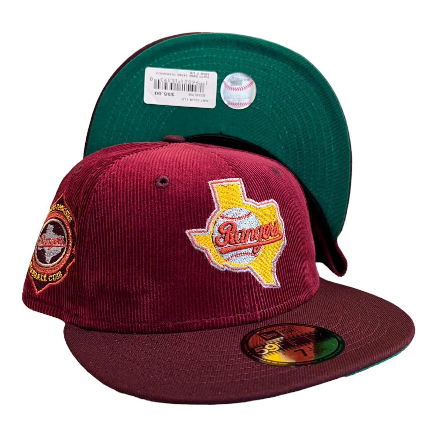 New Era Texas Rangers Corduroy 59FIFTY Fitted Hat Cap Rangers Club ...