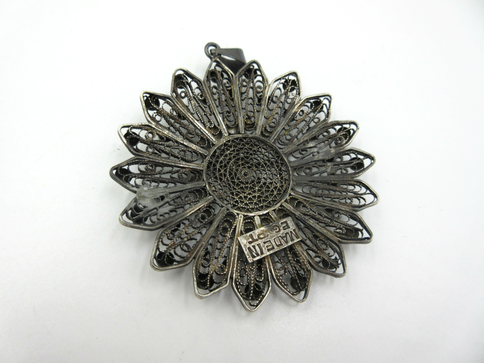 Antique 800 Silver Egyptian African Filigree Medallion Pendant | eBay