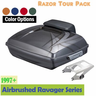 Airbrushed Ravager Series Razor Tour Pack Pak Pad Trunk For Harley ...
