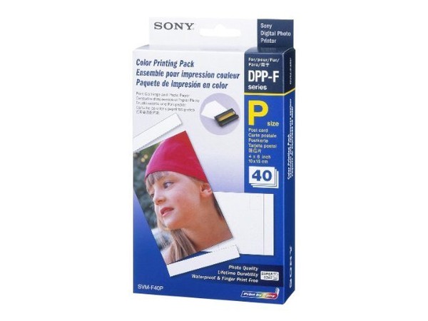 Sony Color Print Pack SVM-F40P Fotopapier Farbkassette DPP-F Serie 4x6 ...
