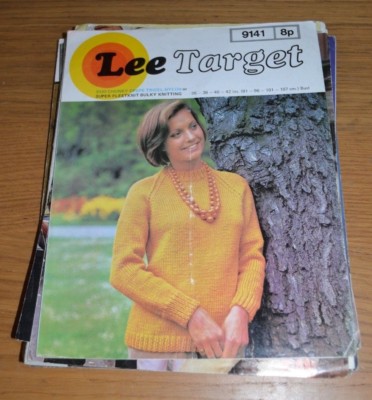LEE TARGET * CHUNKY * VINTAGE LADY'S SWEATER * KNITTING PATTERN * 9141 ...