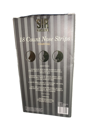 Sir Handsome Charcoal Pore Refining Nose Strips 18 Stripes/ Pack | eBay