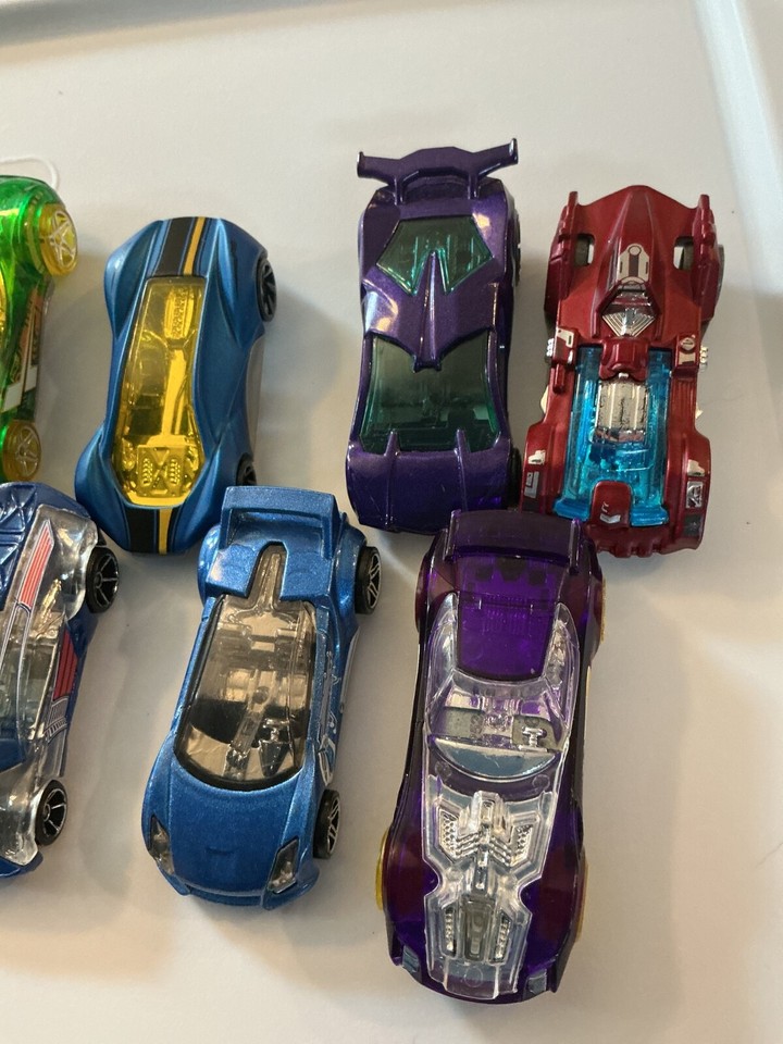 lot of 15 hot wheels clear plastic and metal cars | eBay