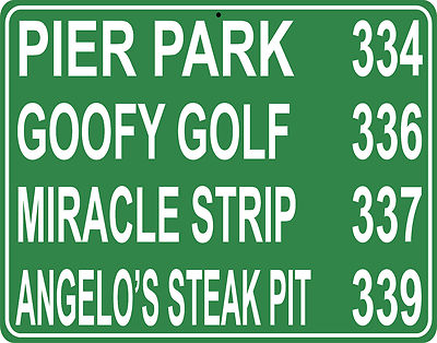 Panama City Beach Florida landmarks old and new 11x14 custom Metal ...