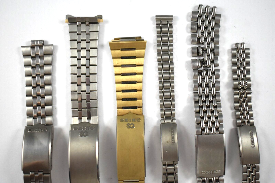 Vintage Mixed Lot of Seiko Stainless Steel Wrist Watch Bands lot.x | eBay