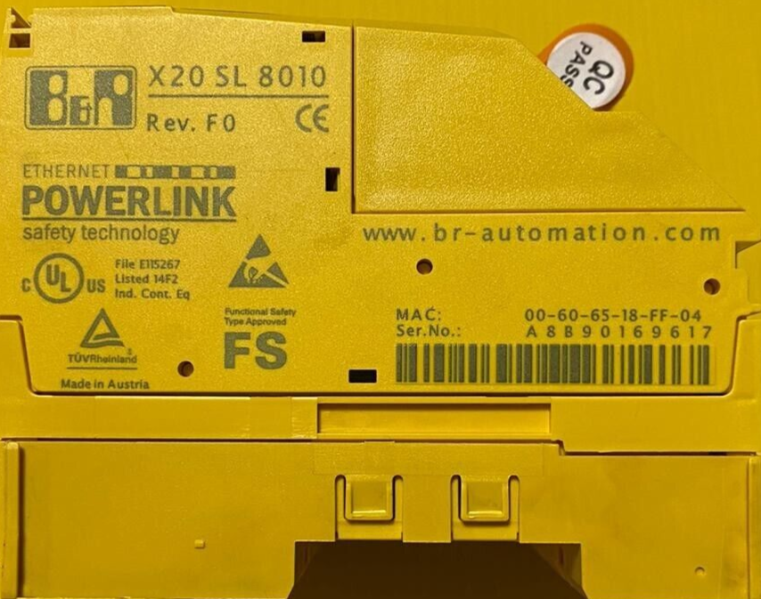 B&R ETHERNET POWERLINK X20 SL 8010 REV F0 | eBay