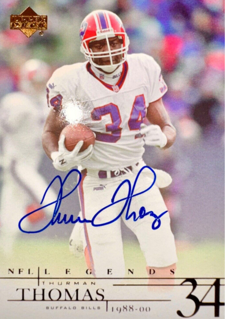 2001 Upper Deck NFL Legends - Autographs #TT Thurman Thomas (AU) for ...