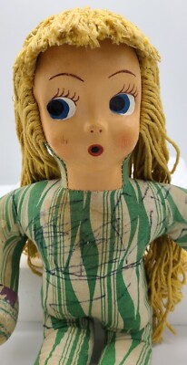 VINTAGE 1960’s CLOTH RAG Hard Face LOOBY LOO Lou DOLL LONG LEGGED 20 ...