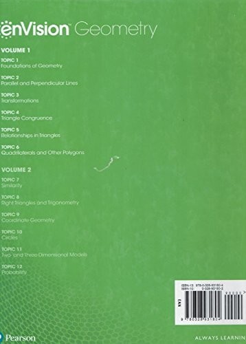 enVision Geometry, Teacher's Edition, Volume 1, 9780328931804 ...