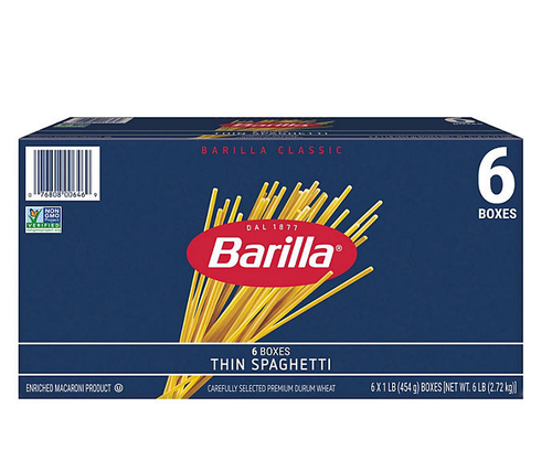 Barilla Pasta Thin Spaghetti Quick and Easy (16 oz., 6 boxes included ...