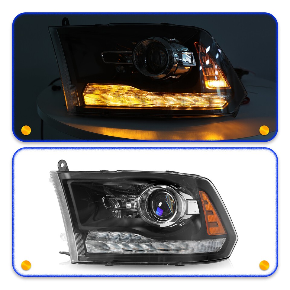 Factory Style Projector Headligts For 2013-2018 Dodge Ram 1500 2500 ...