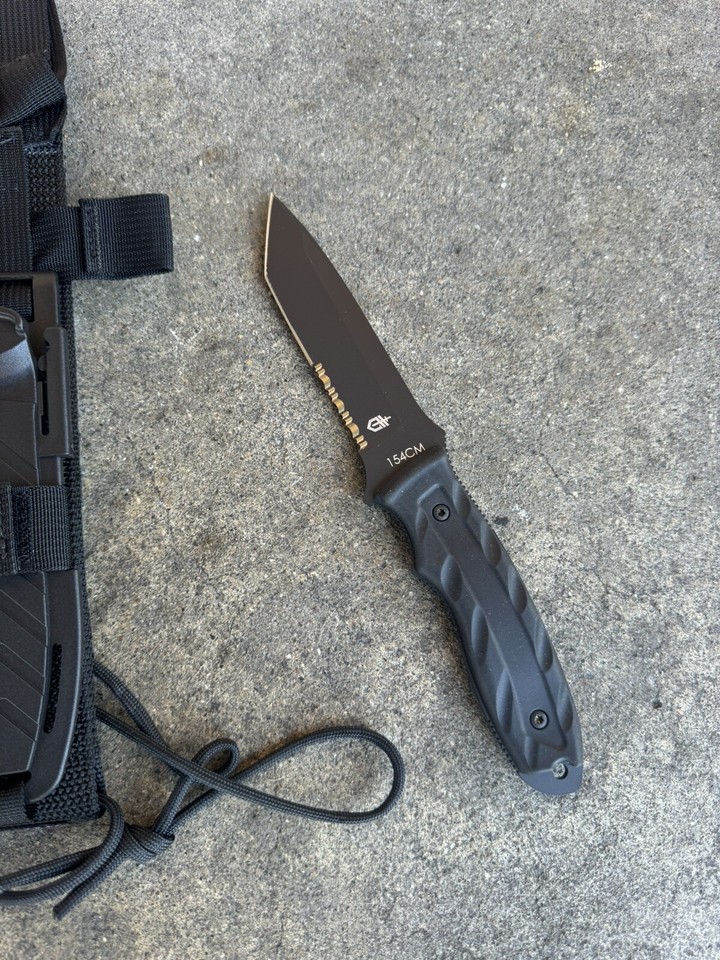 Gerber CFB Combat Knife 154cm Fixed Blade w/ Sheath | eBay