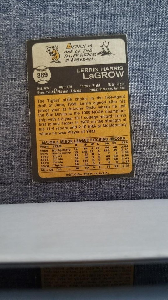 LERRIN LaGROW 1973 Topps #369 READ FOR $1 PROMO RULE B17R1S8P6 | eBay