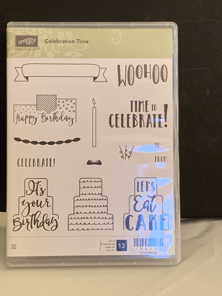 Stampin’ Up Retired Party with Cake Wood Stamp set and Party Pop-Up Thinlits NEW | eBay