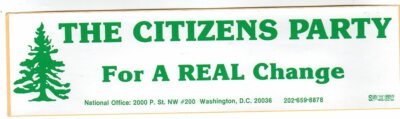 1980's The Citizens Party For A Real Change Vintage Bumper Sticker | eBay