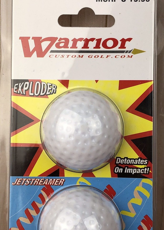 Warrior Trick Golf Balls Exploding Streamer Unputtable White New Old ...