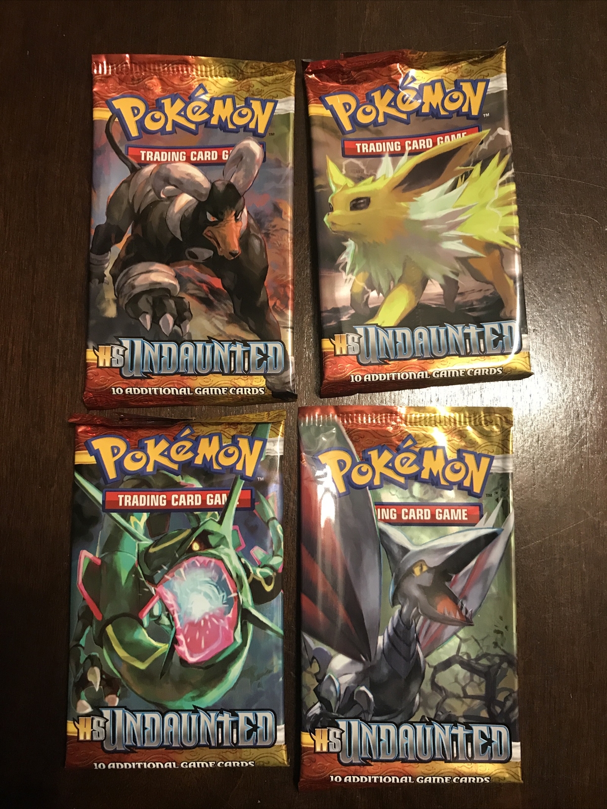 Pokémon HS Undaunted Booster Packs (All 4 Artworks) *EMPTY FOR DISPLAY ...