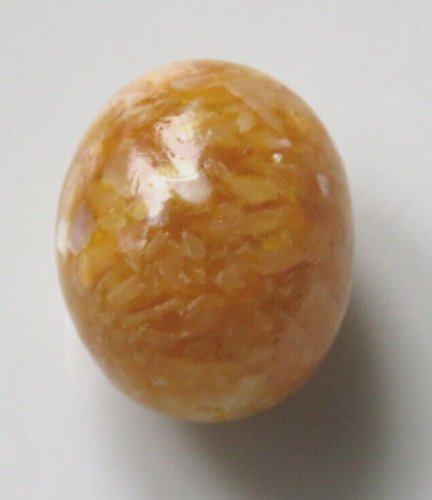 1 Amber Resin Focal Bead 28 x 22 mm Unique Designer Butterscotch Yellow ...