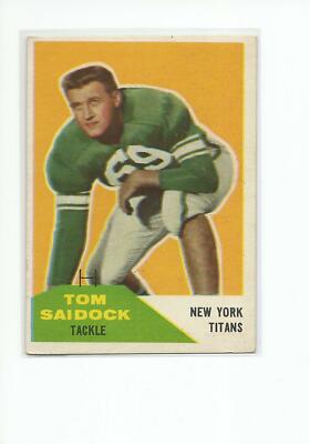 TOM SAIDOCK 1960 Fleer card #64 New York Titans Football VG+/EX- | eBay