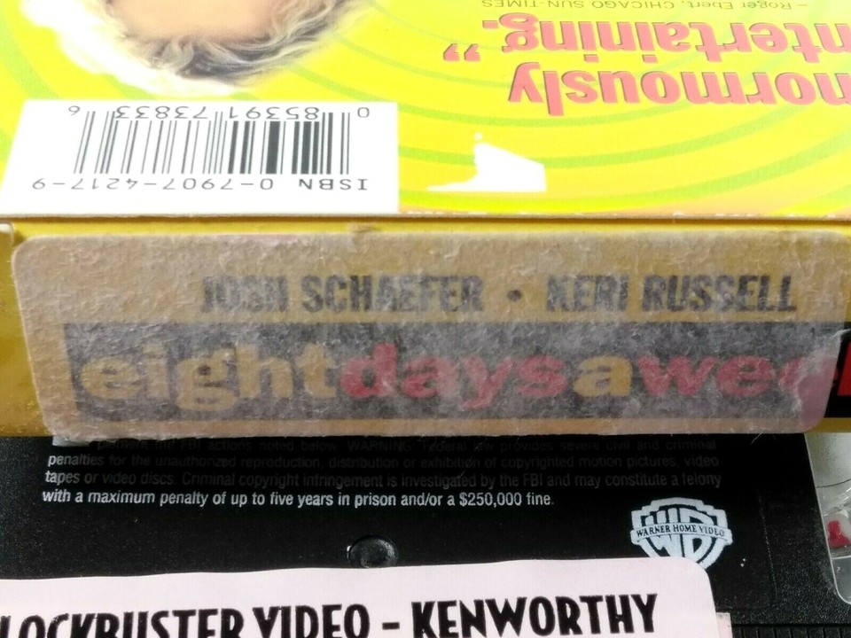 Eight Days a Week (VHS, 1997) Keri Russell, Josh Schafer, Johnny Green ...