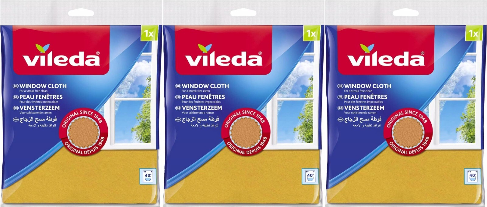 Vileda / Window & Glass Cleaning Cloth Streak / Pack of 3 | eBay UK