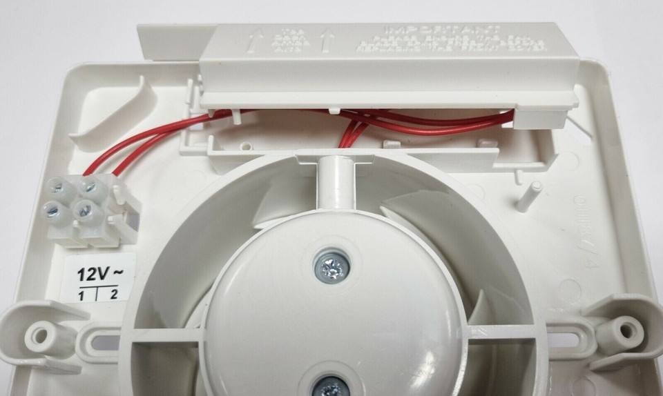 Manrose Low Voltage 12V AC Extractor Fan 100mm 4" Wall/Ceiling Bathroom ...