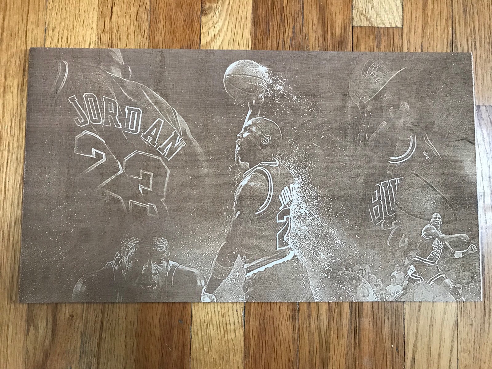 Michael Jordan image engraved on birch plywood with laser engraver | eBay