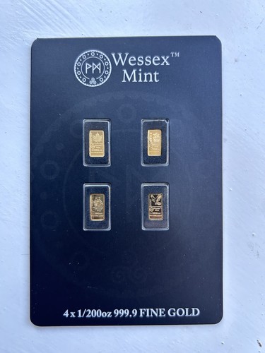Wessex Mint Exclusive Gold Britannia 1/200oz 999.9 24K Fine Gold Bar #4 ...