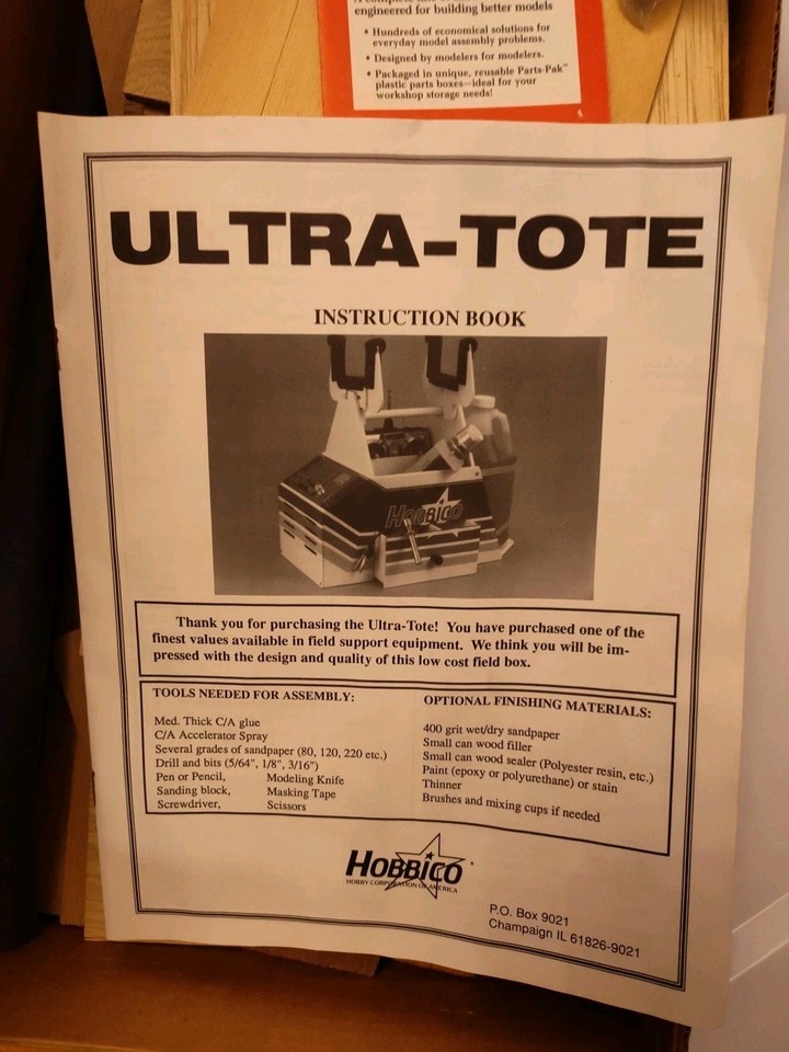 New Wood Hobbico Ultra-Tote Basic RC Field Box Kit HCAP5020 ...