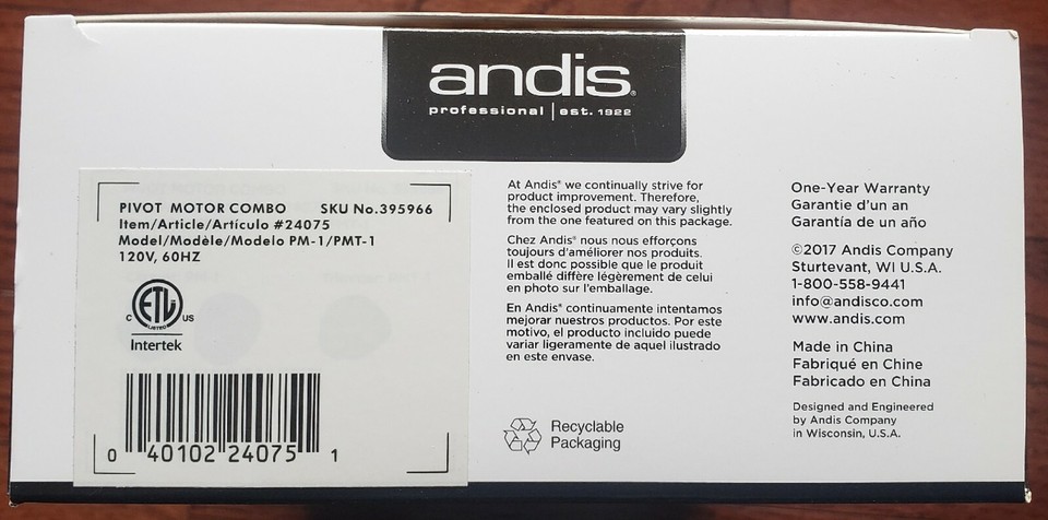 Andis Pivot Motor Clipper & Trimmer Combo and Guides w/Blade Brush | eBay