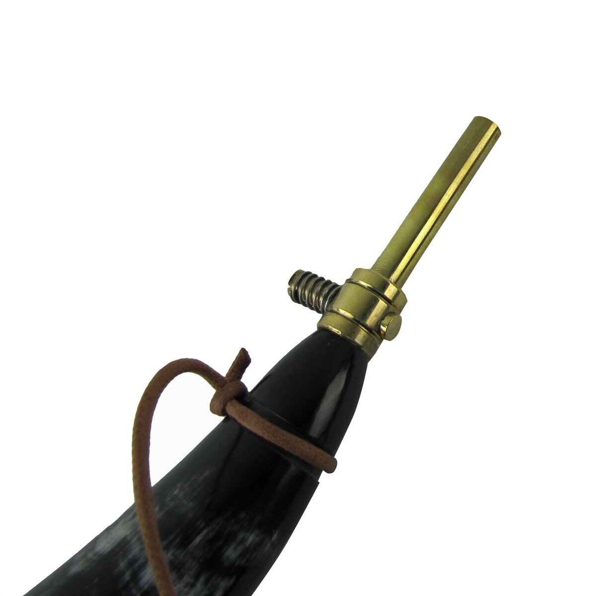 Traditional Brass Spout Genuine Buffalo Gun Powder Horn Vintage ...