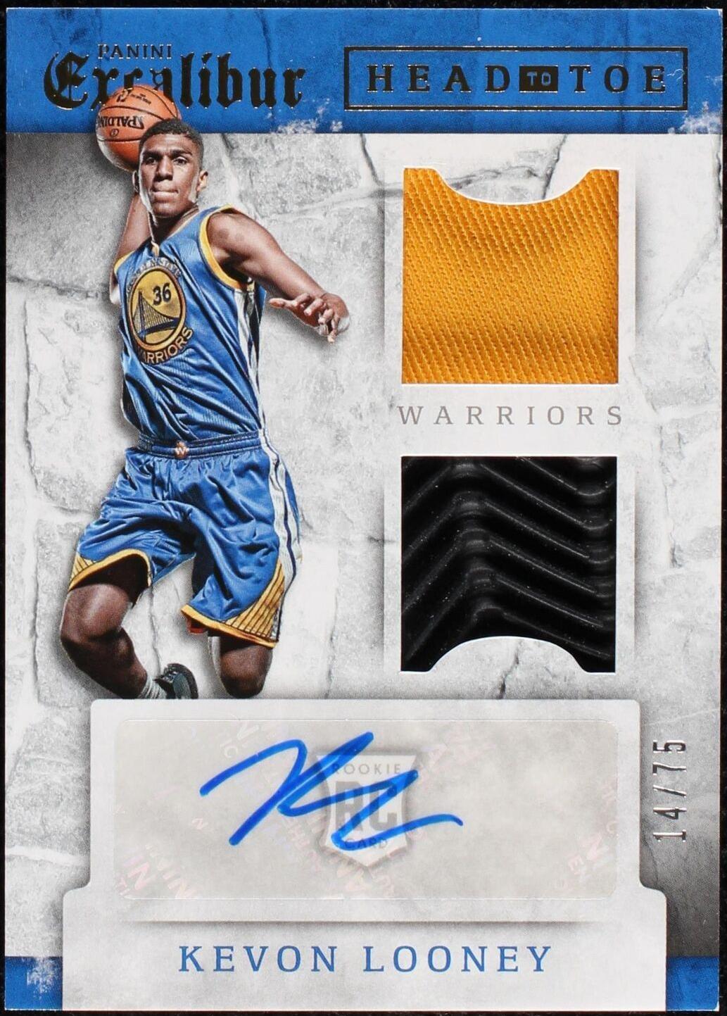 2015-16 Panini Excalibur - Head-To-Toe Signatures Kevon Looney #HT-KLN ...