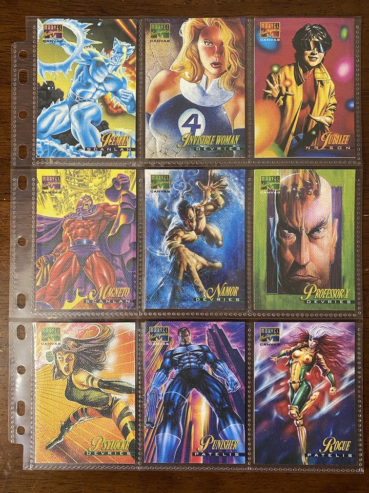 1995 Marvel Masterpieces Canvas Complete Set 22/22 | eBay