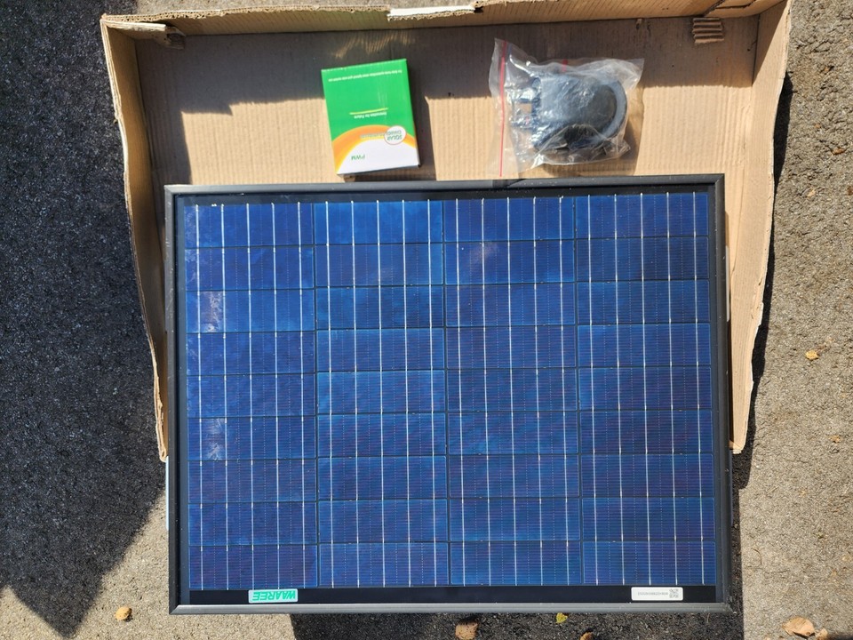 WAAREE WSBC-50 CEYONE SOLAR KIT w/30A CHARGE CONTROLLER, 50 Watt SOLAR ...
