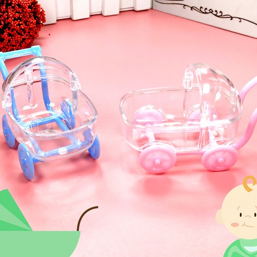 6Pcs Mini Baby Stroller Crib Candy Boxes Baby Birthday Party Decor ...