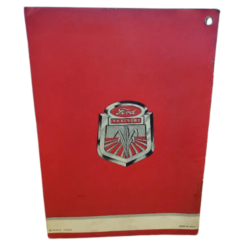 Ford Tractor Series 700 & 900 Row Crop Owners Manual, copyright 1957 | eBay