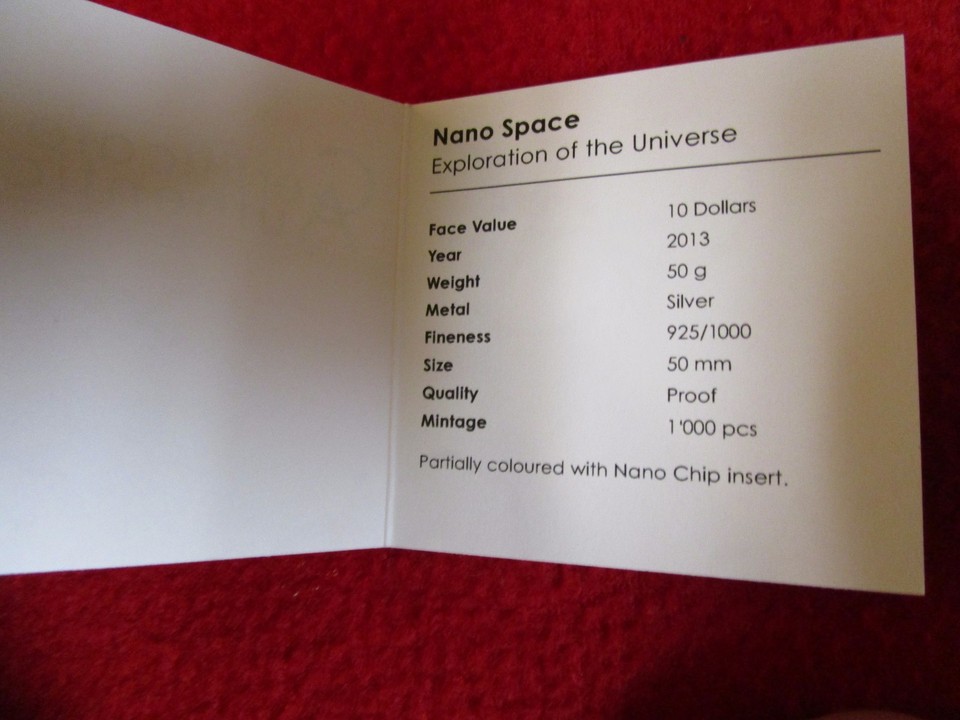 2013 $10 Cook Islands Nano Space PCGS NGC PR70 Silver Coin w/ Nano Chip ...